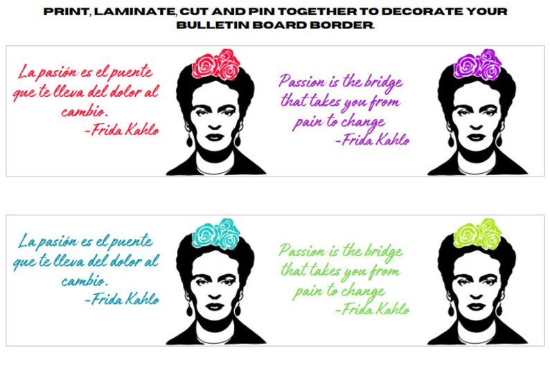 Frida Kahlo Printable Border - Etsy