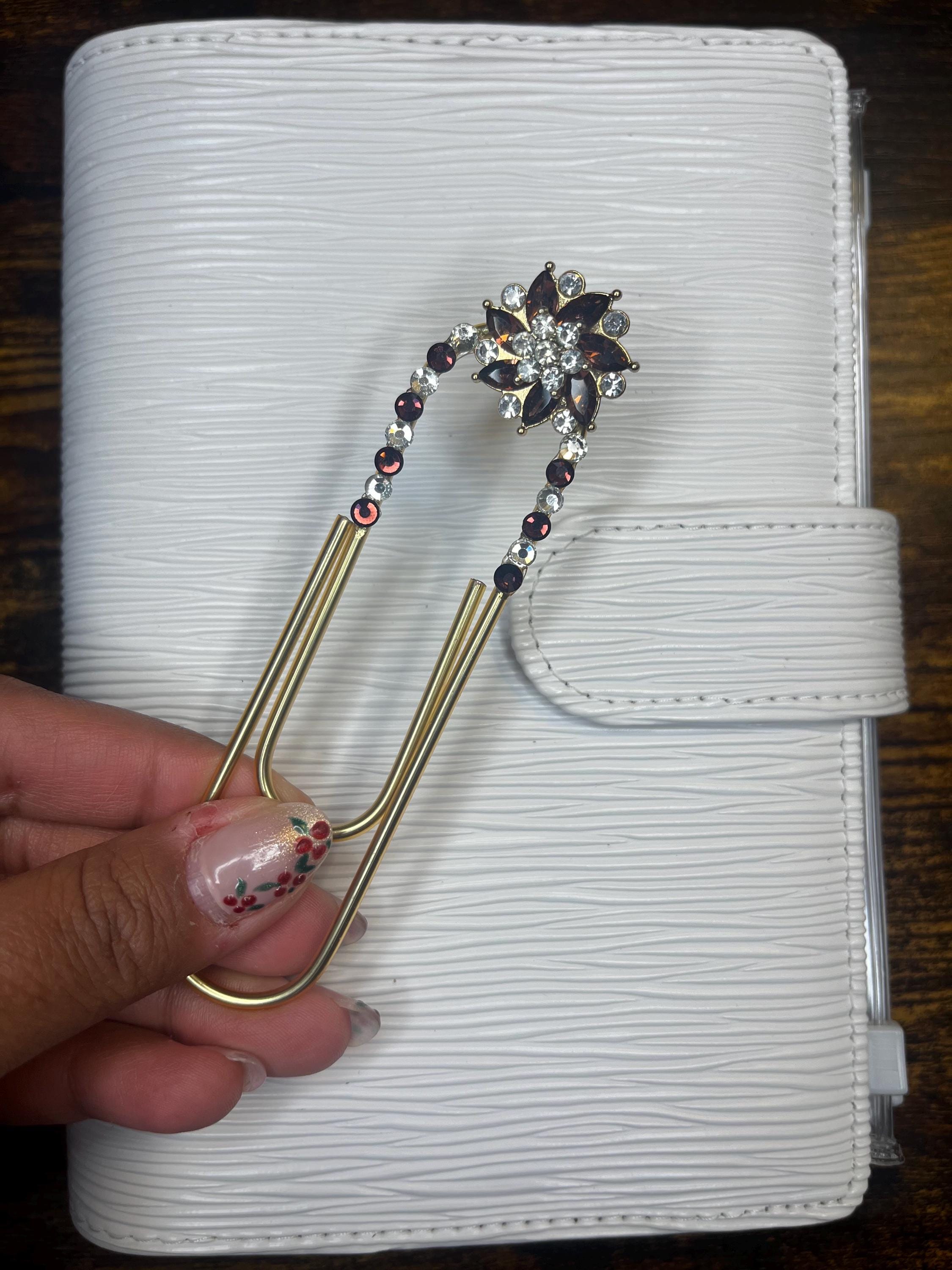 Elegant Embellished Paper Clip V2: Savings Planner Accessory - Etsy
