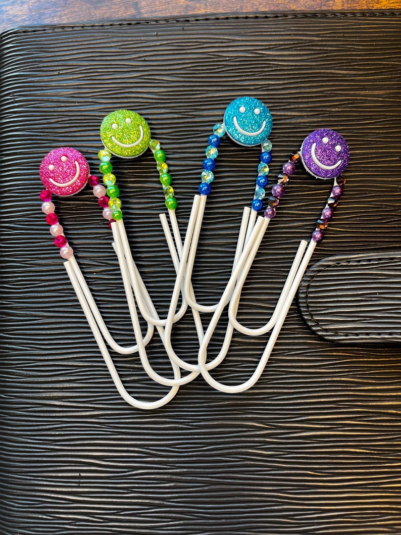 Smiley Face Paper Clips | Decorative Binder Clips | Stylish Accessories ...