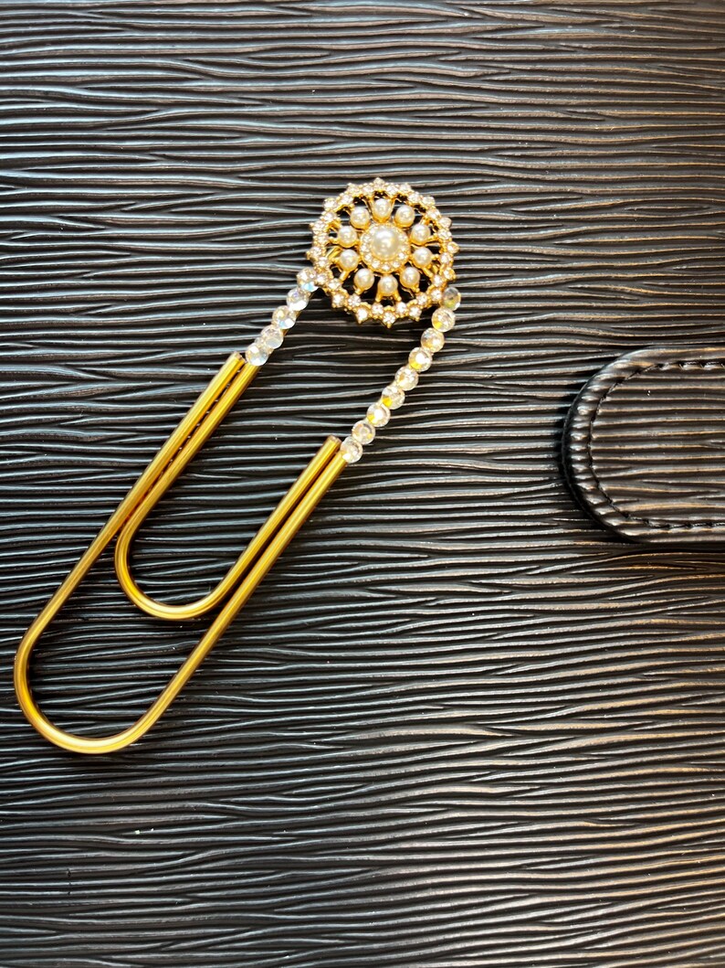 Elegant Embellished Paper Clip V2: Savings Planner Accessory - Etsy