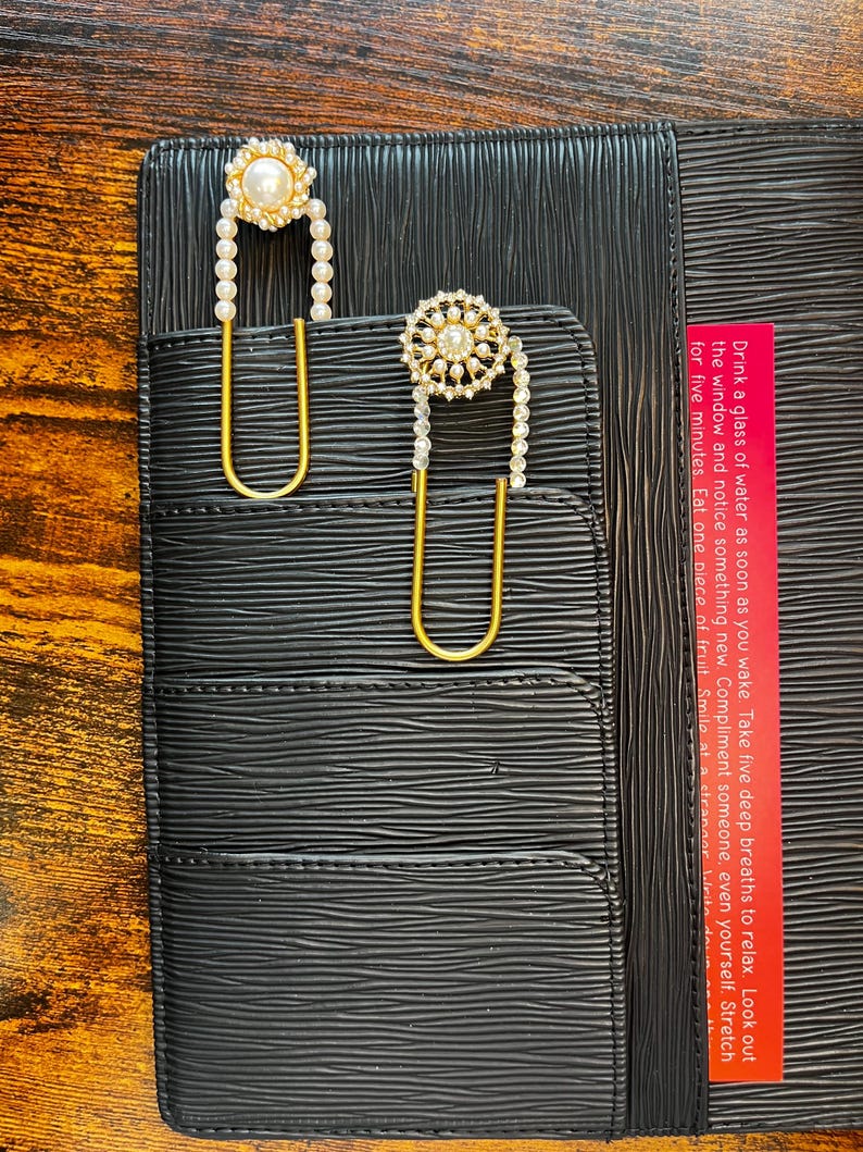 Elegant Embellished Paper Clip V2: Savings Planner Accessory - Etsy