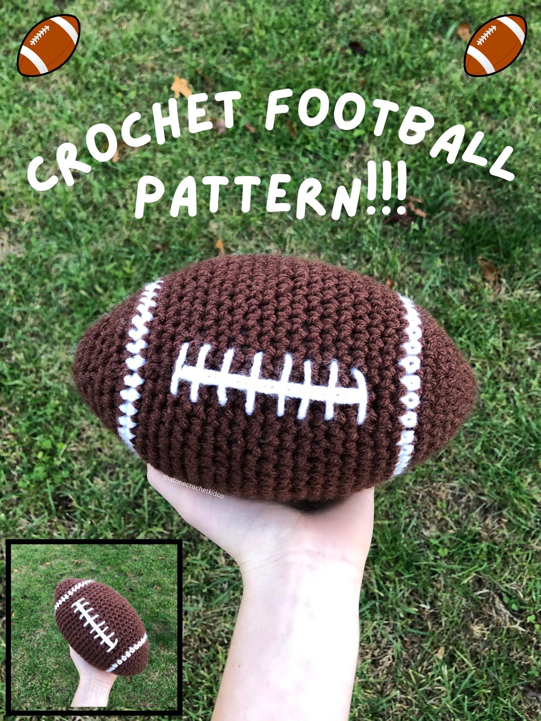 Crochet Football Pattern, Football Plushie Soft Toy/gift, Football Fan ...