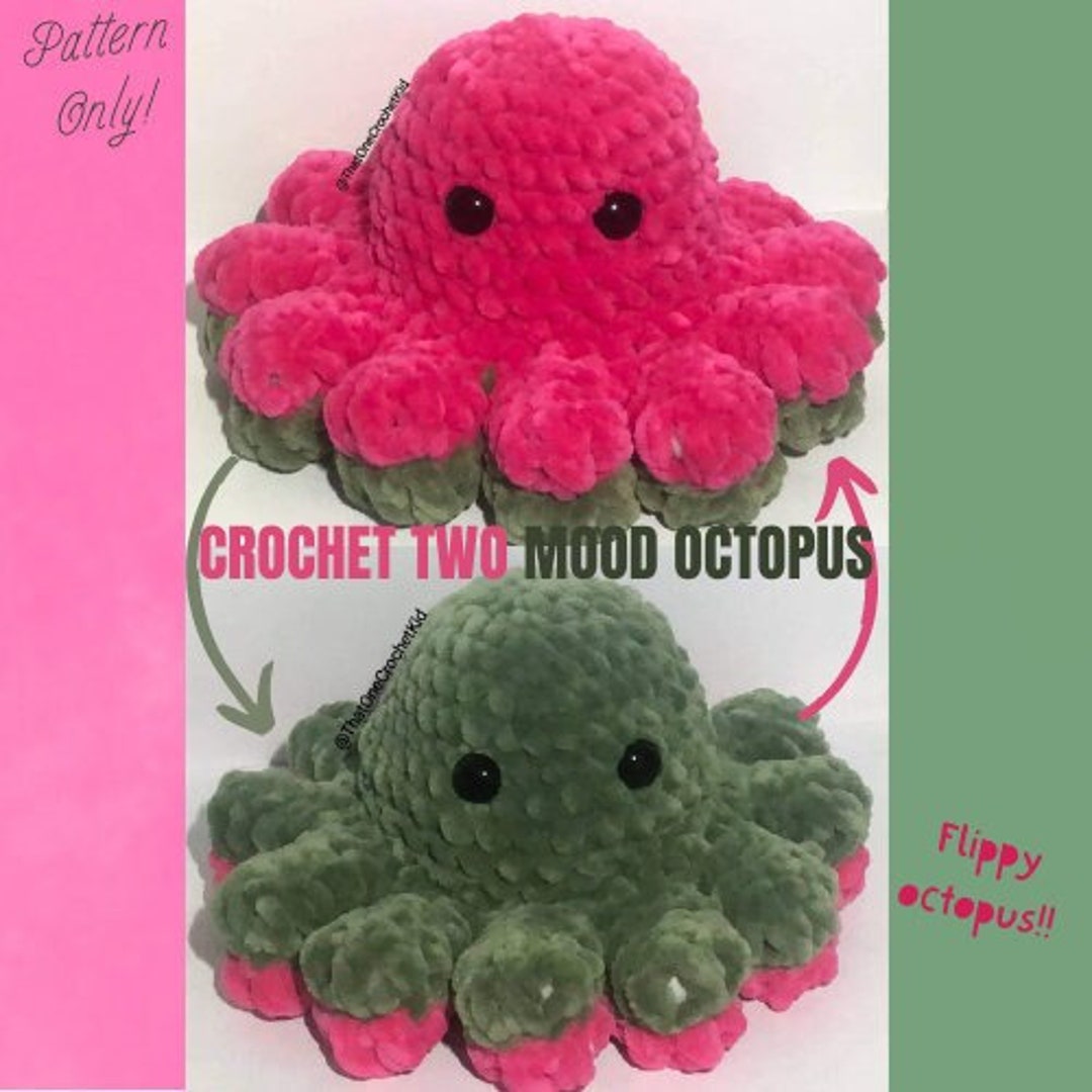 Crochet Flippy Reversible Octopus Pattern (two Mood Octo) US Crochet ...