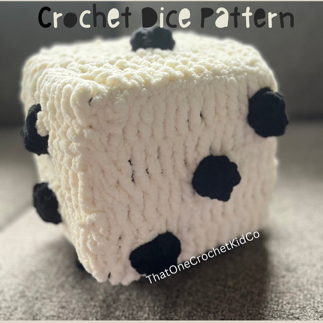 Crochet Dice Pattern Crochet Dice Pillow Boardgame Dice Large Crochet ...