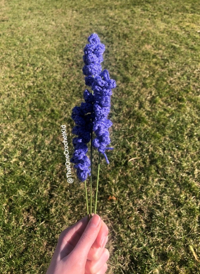 Easy Crochet Lavender Stick Pattern! Crochet Flower Pattern, US Crochet ...