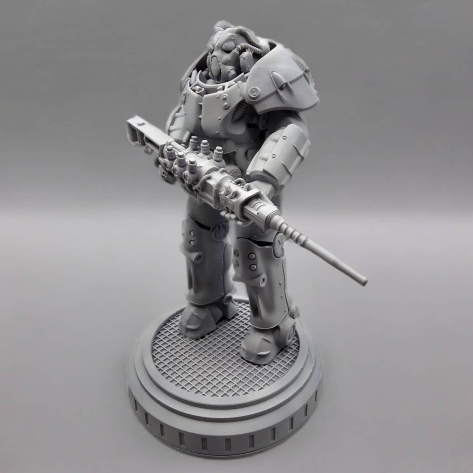 Fallout X-01 Figurine Unpainted | Various Sizes - Etsy