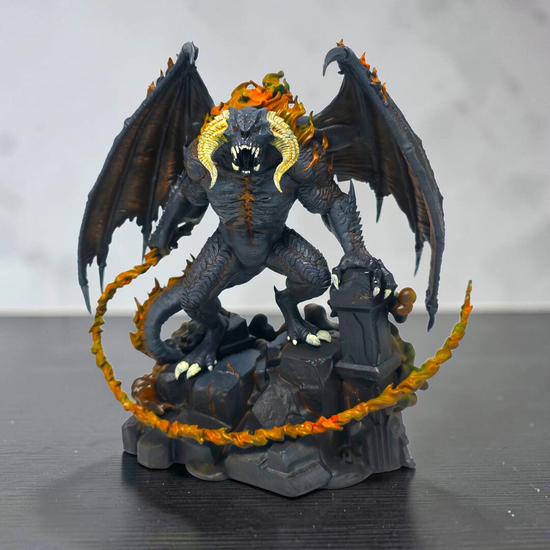 The Balroth Ancient Flame Titan Figurine | Various Sizes & Finishes - Etsy