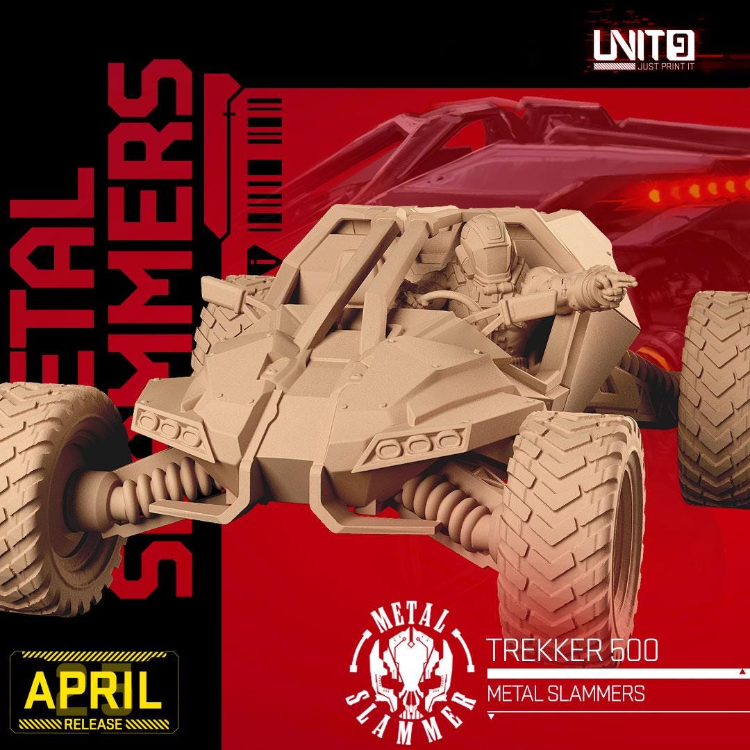 Tabletop Minis | Trekker Miniature Vehicle: Rugged Sci-fi Off-road ...