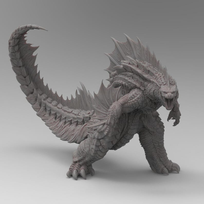 Godzilla Reborn Unpainted | Various Sizes - Etsy