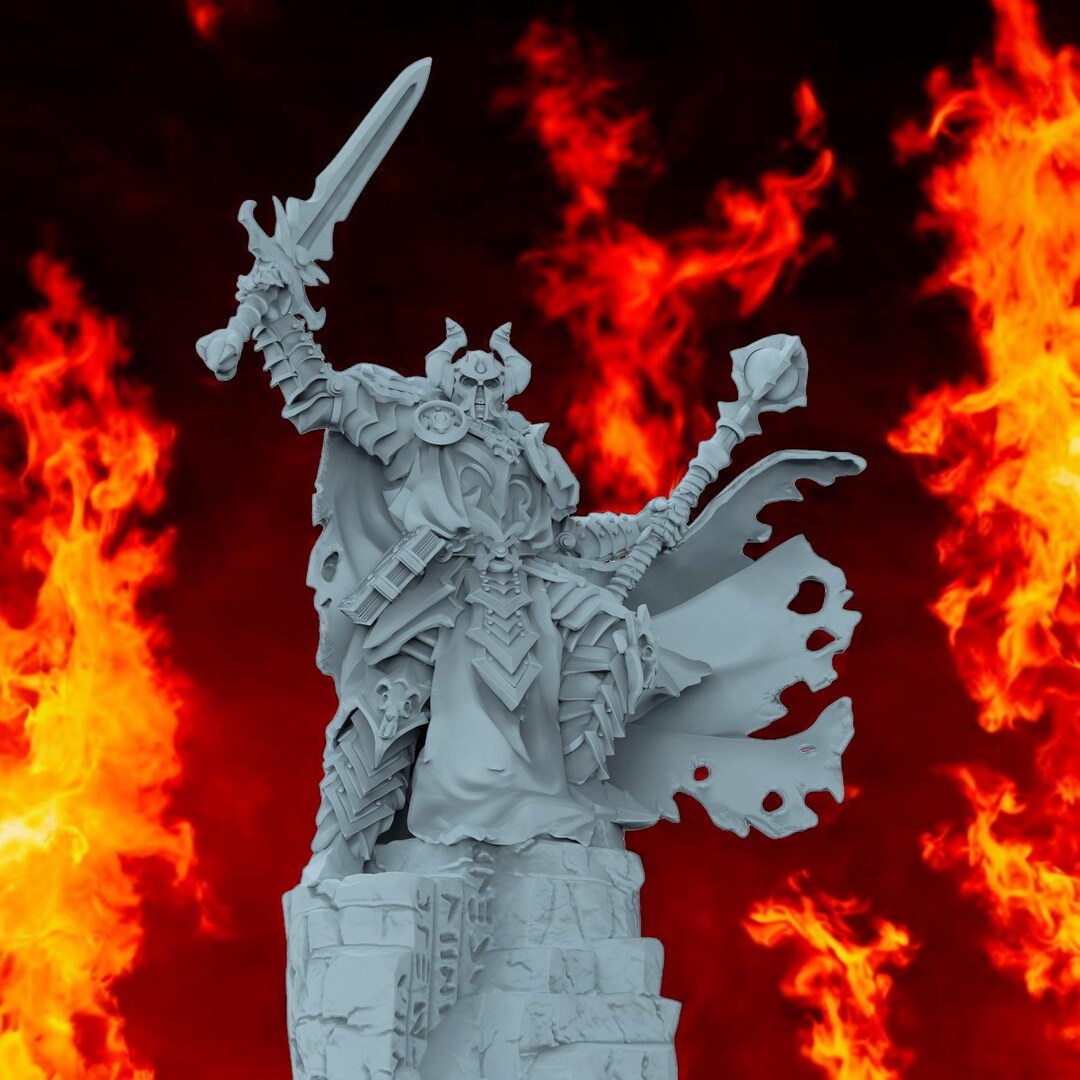 Tabletop Minis | Laeros the Deathless Knight by Archvillain Games - Etsy