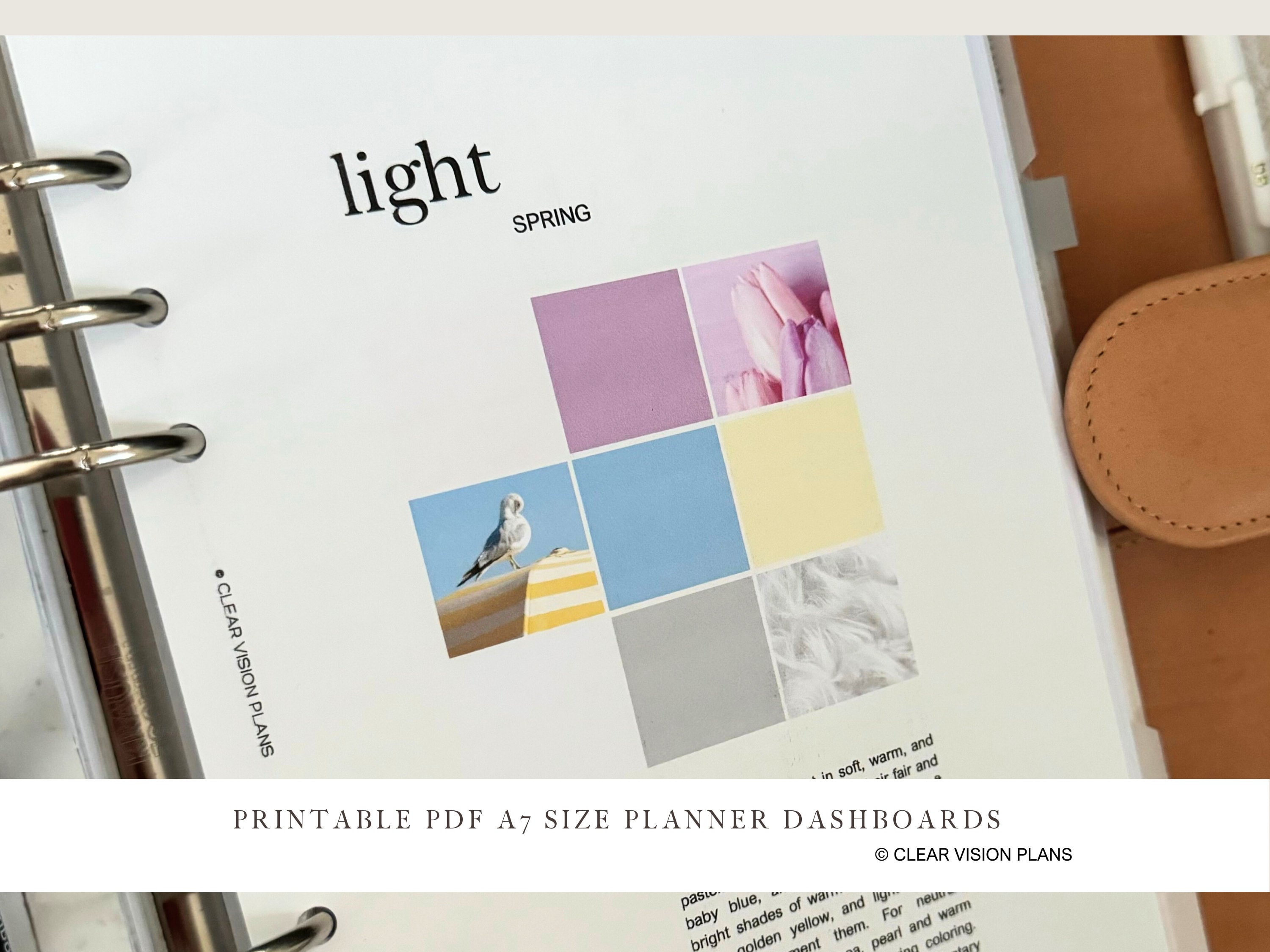 A7 Pocket Planner PRINTABLE Spring Season Color Analysis Digital A7 ...