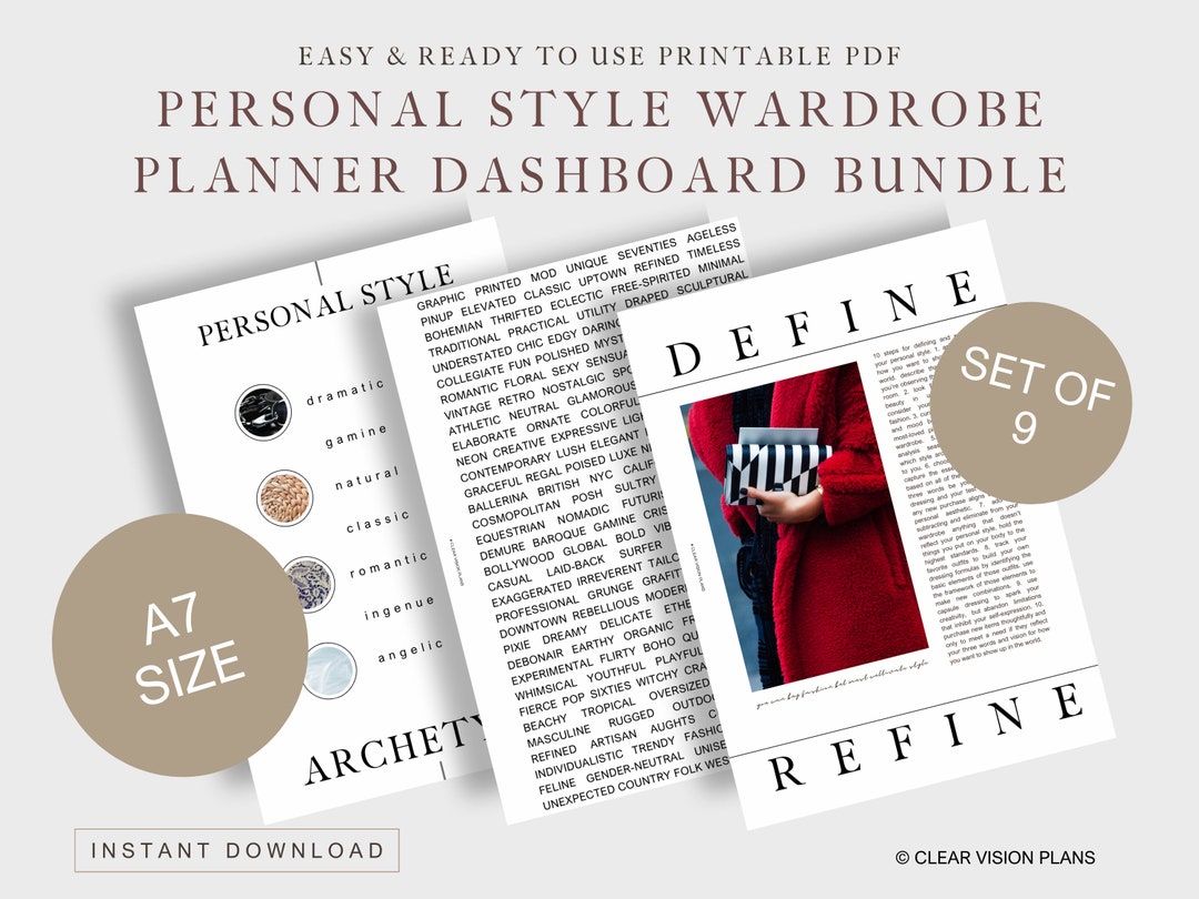A7 Pocket PRINTABLE Personal Style Digital Dashboard VALUE BUNDLE | A7 ...