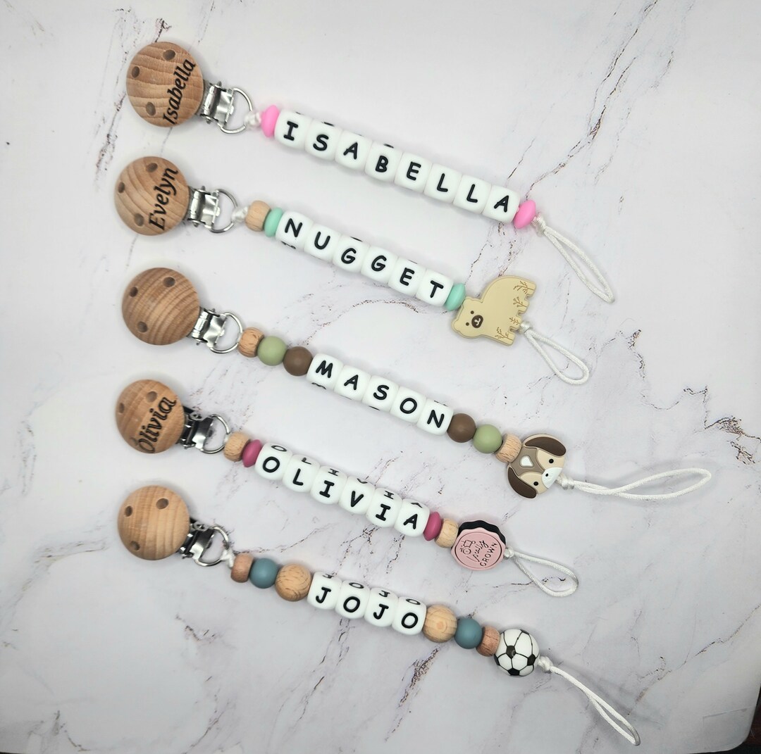 Pacifier Clip, Binky Clips, Baby Gift, Baby Shower, Gift, Personalized ...