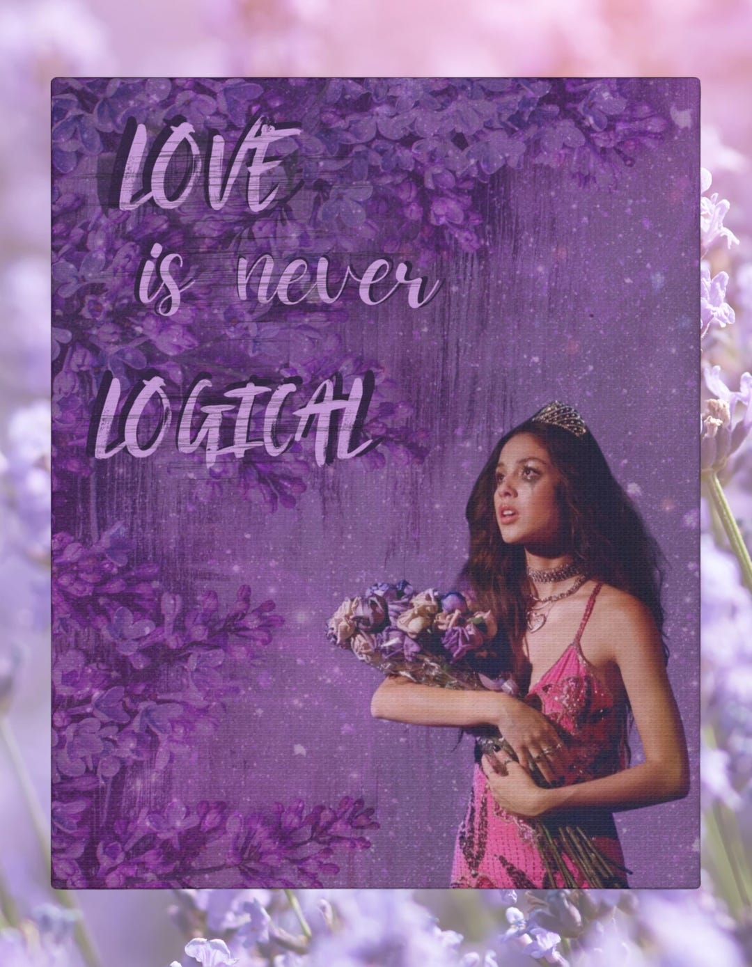 Olivia Rodrigo "logical" Song Lyrics Canvas - Fan Made Merch - Canvas ...