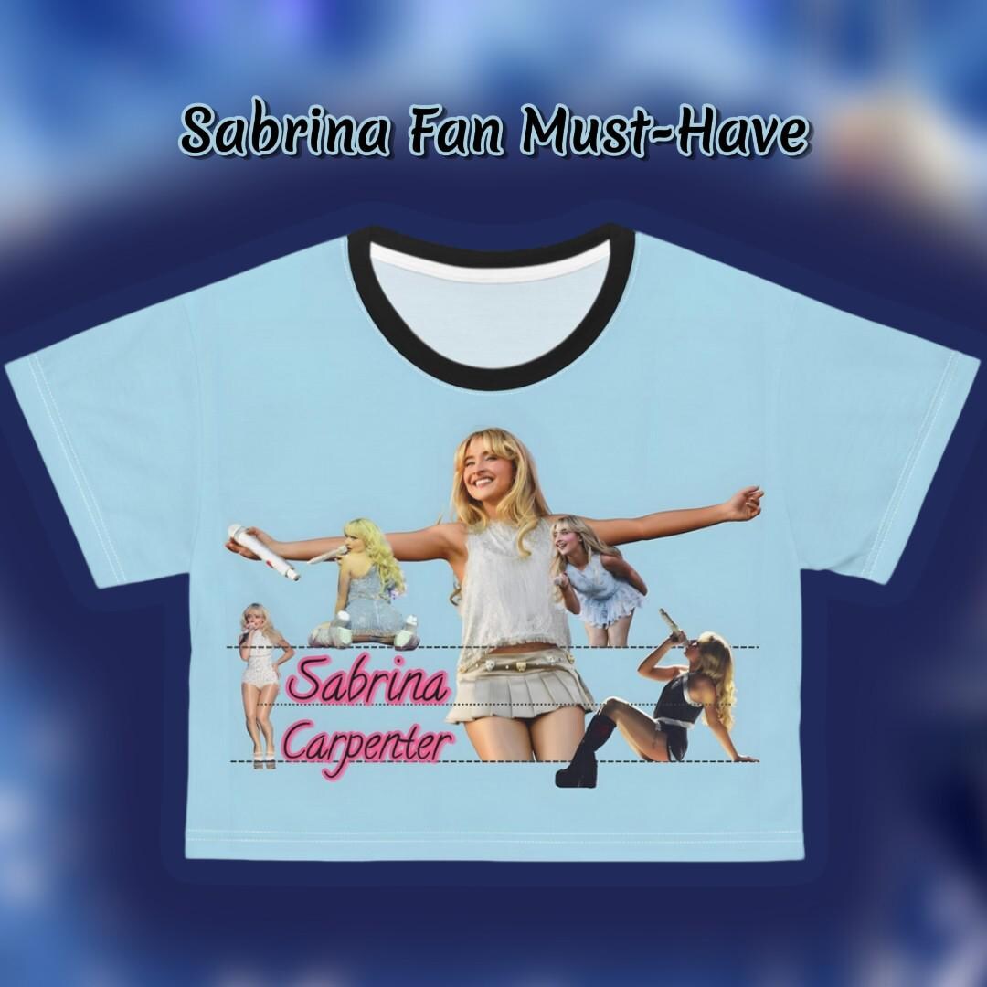 Sabrina Carpenter Crop Tee, Trendy Graphic Top, Casual Summer Shirt ...