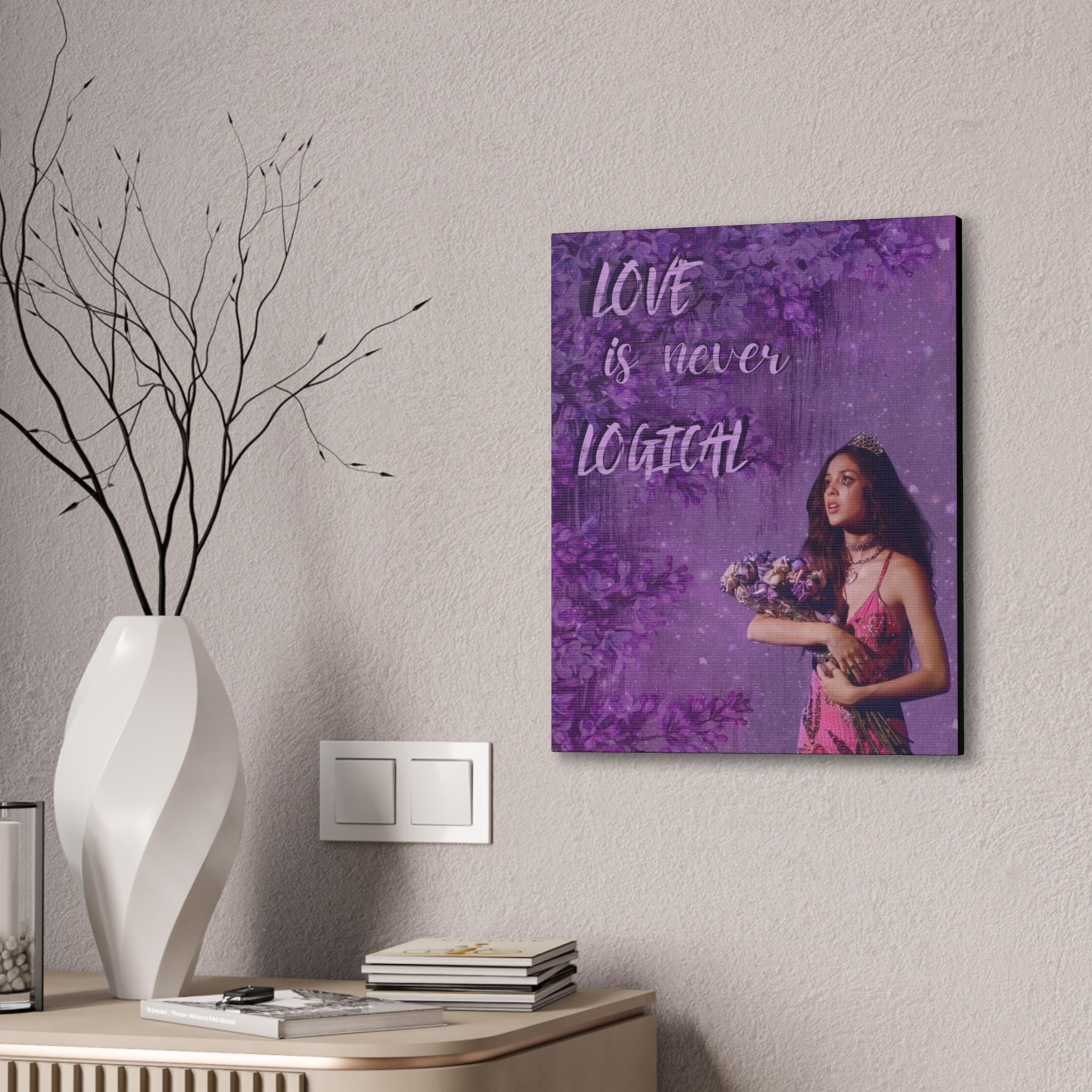 Olivia Rodrigo "logical" Song Lyrics Canvas - Fan Made Merch - Canvas ...