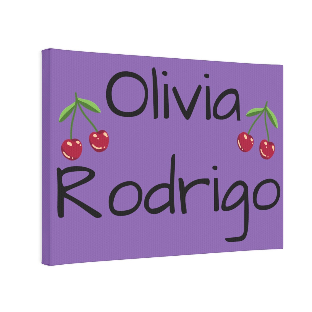 Olivia Rodrigo Purple With Cherries Canvas Photo Tile - Etsy