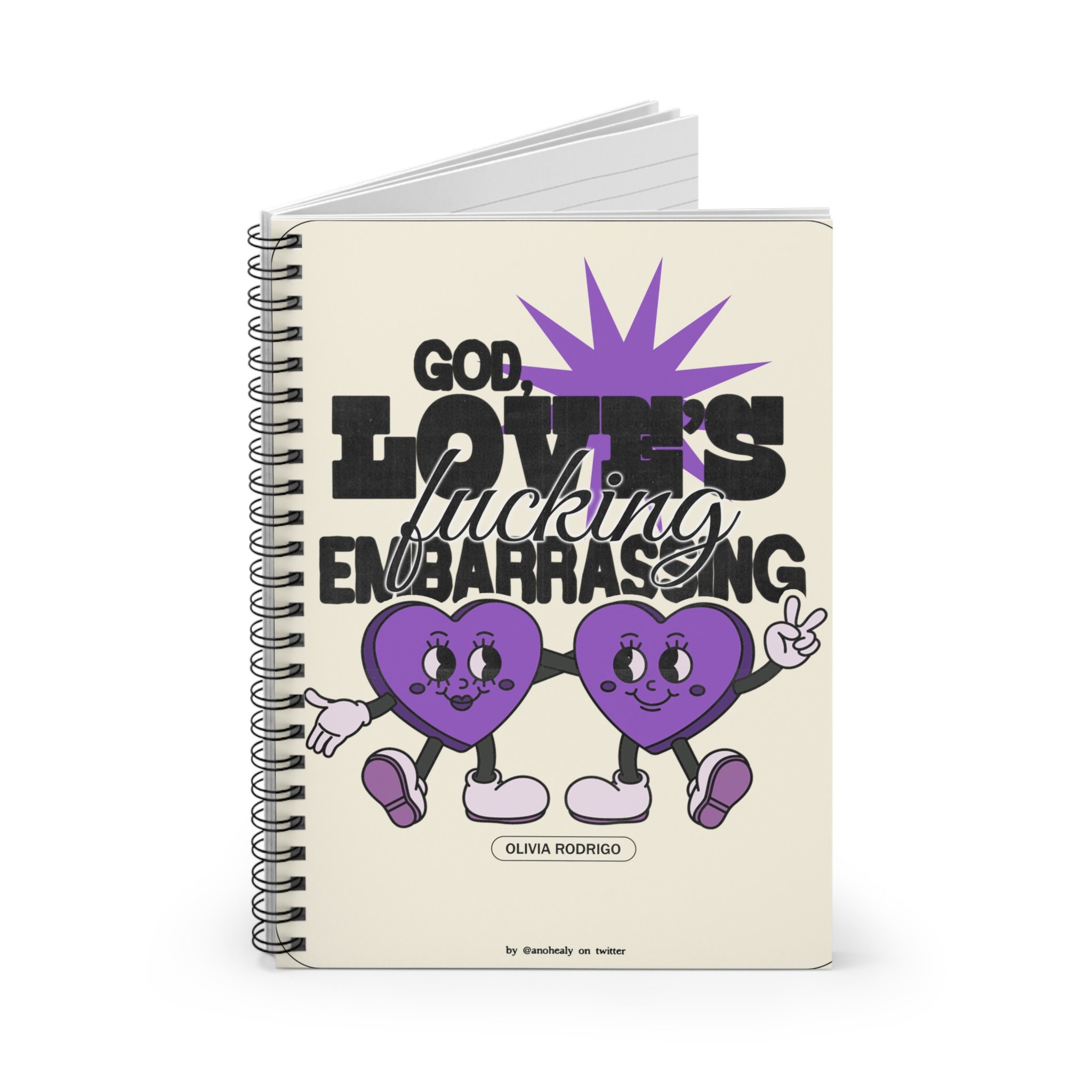 Olivia Rodrigo GUTS Fan Made Merch Spiral Notebook Ruled Line - Etsy