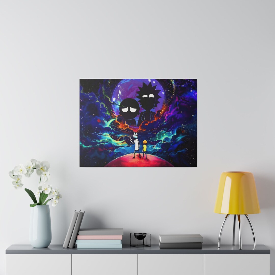 Trippy Rick and Morty Galaxy Matte Canvas, Stretched, 0.75 - Etsy