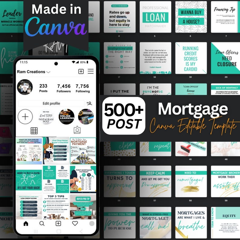 500+ Mortgage Social Media Posts: Canva Templates (digital Download) - Etsy