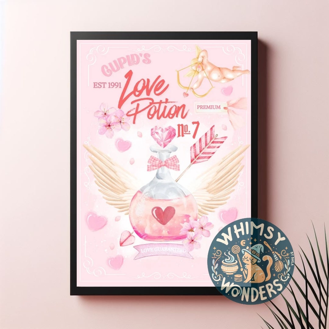 Cupids Love Potion Art Print, Aesthetic, Clearance Sale, Saying Poster ...