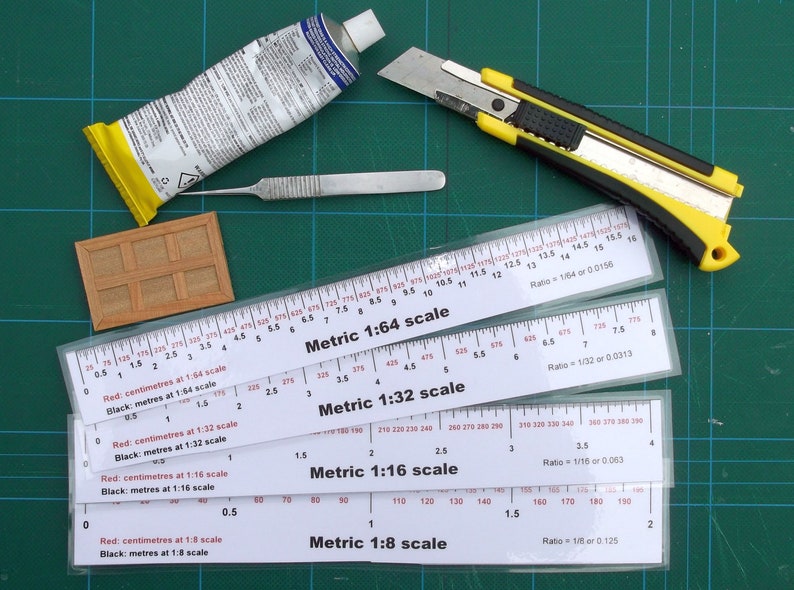 8ths Scale Rulers, Printable - METRIC (1/8, 1/16, 1/32 and 1/64) - Etsy