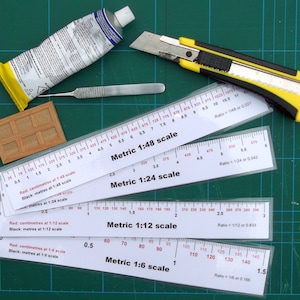 6ths Scale Rulers, Printable - METRIC (1/6, 1/12, 1/24 and 1/48) - Etsy