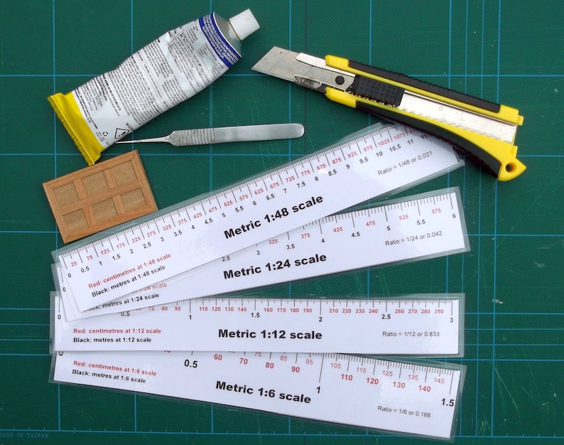 6ths Scale Rulers, Printable - METRIC (1/6, 1/12, 1/24 and 1/48) - Etsy