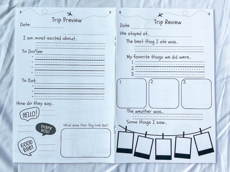 Kids’ Travel Journal Printable - Etsy