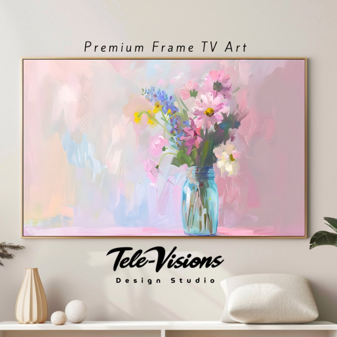Samsung Frame TV Digital Download Pastel Vase Elegant Home Decor Art - Etsy