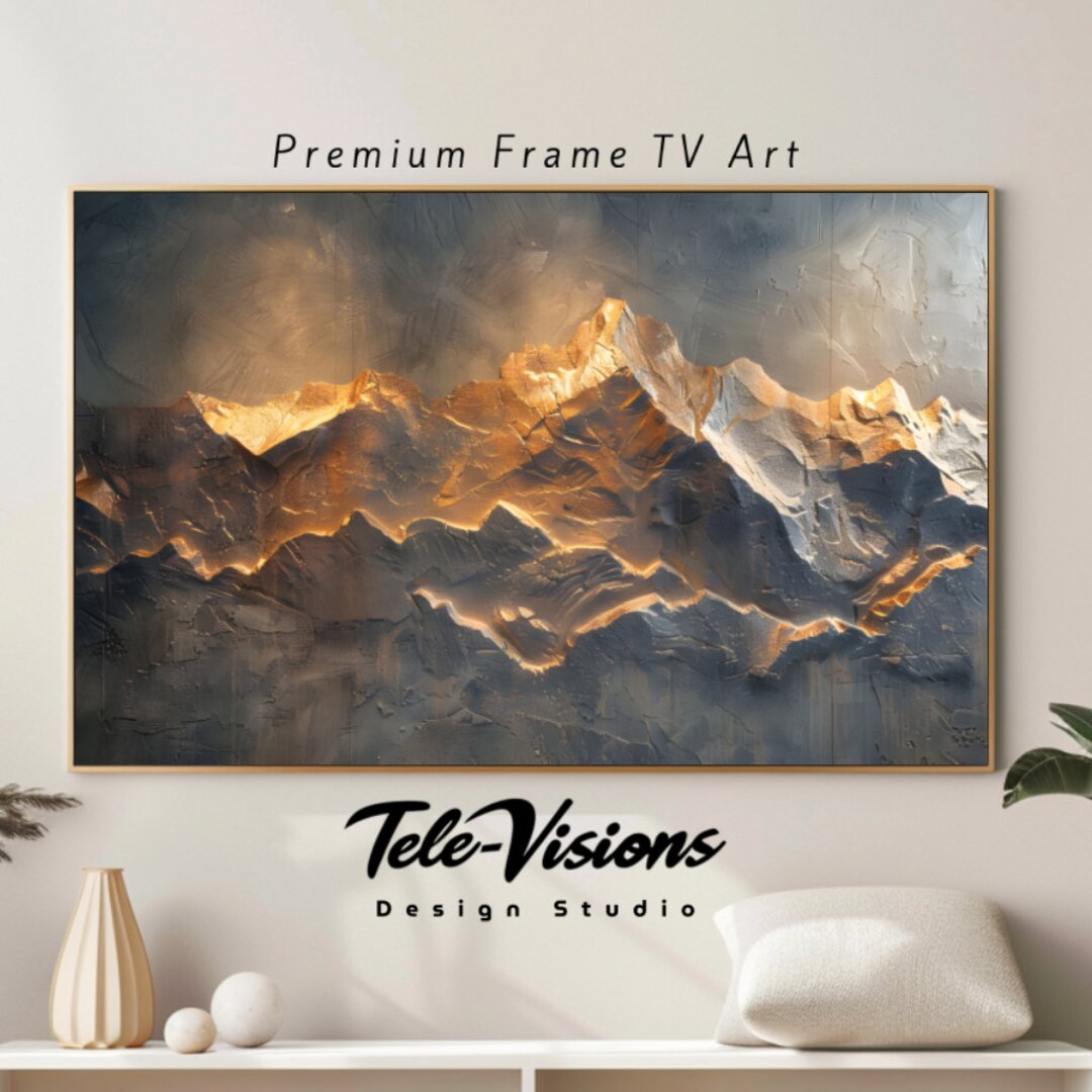 Samsung Frame TV Art Digital Download Metallic Mountains Art Download ...