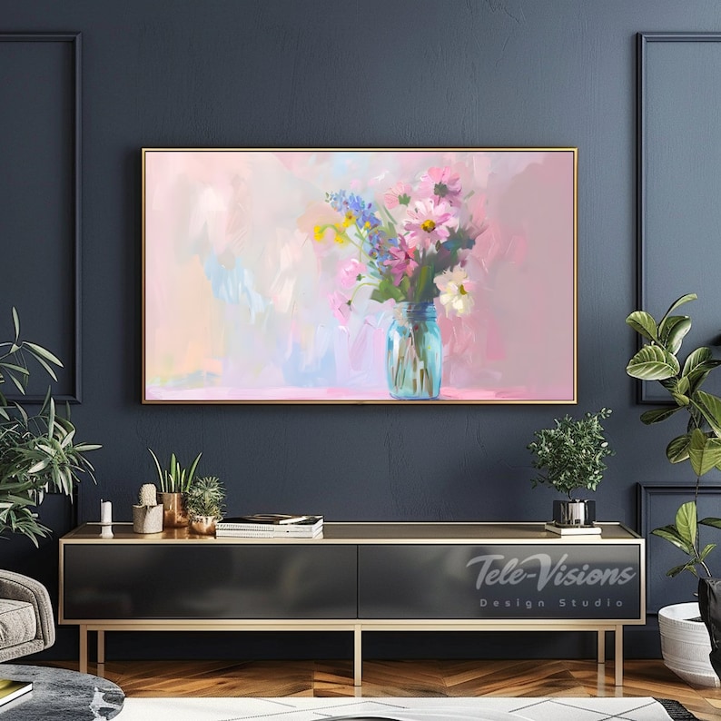Samsung Frame TV Digital Download Pastel Vase Elegant Home Decor Art - Etsy
