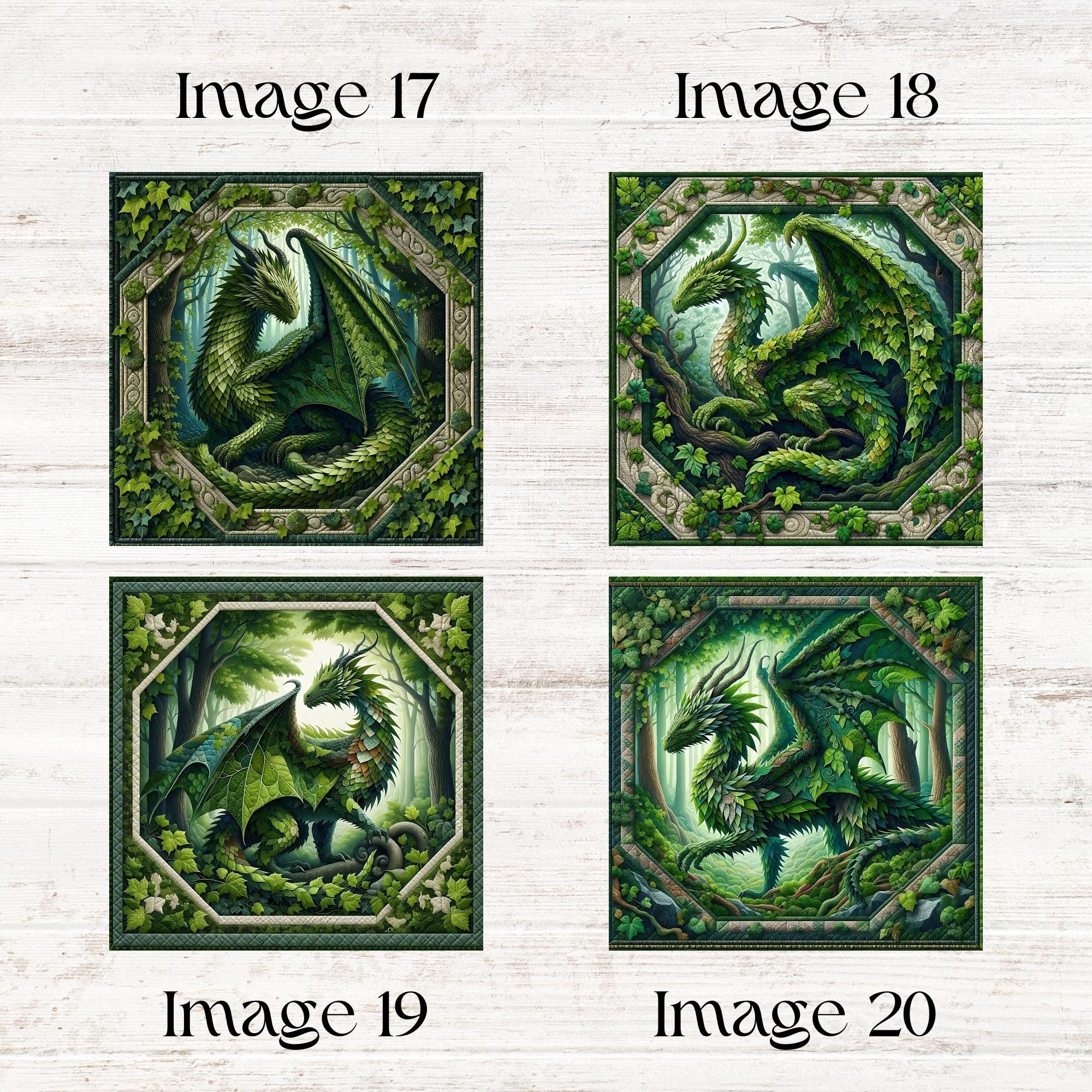 Enchanted Forest Guardians Fabric Panels - 20 Unique Designs for Sewing ...