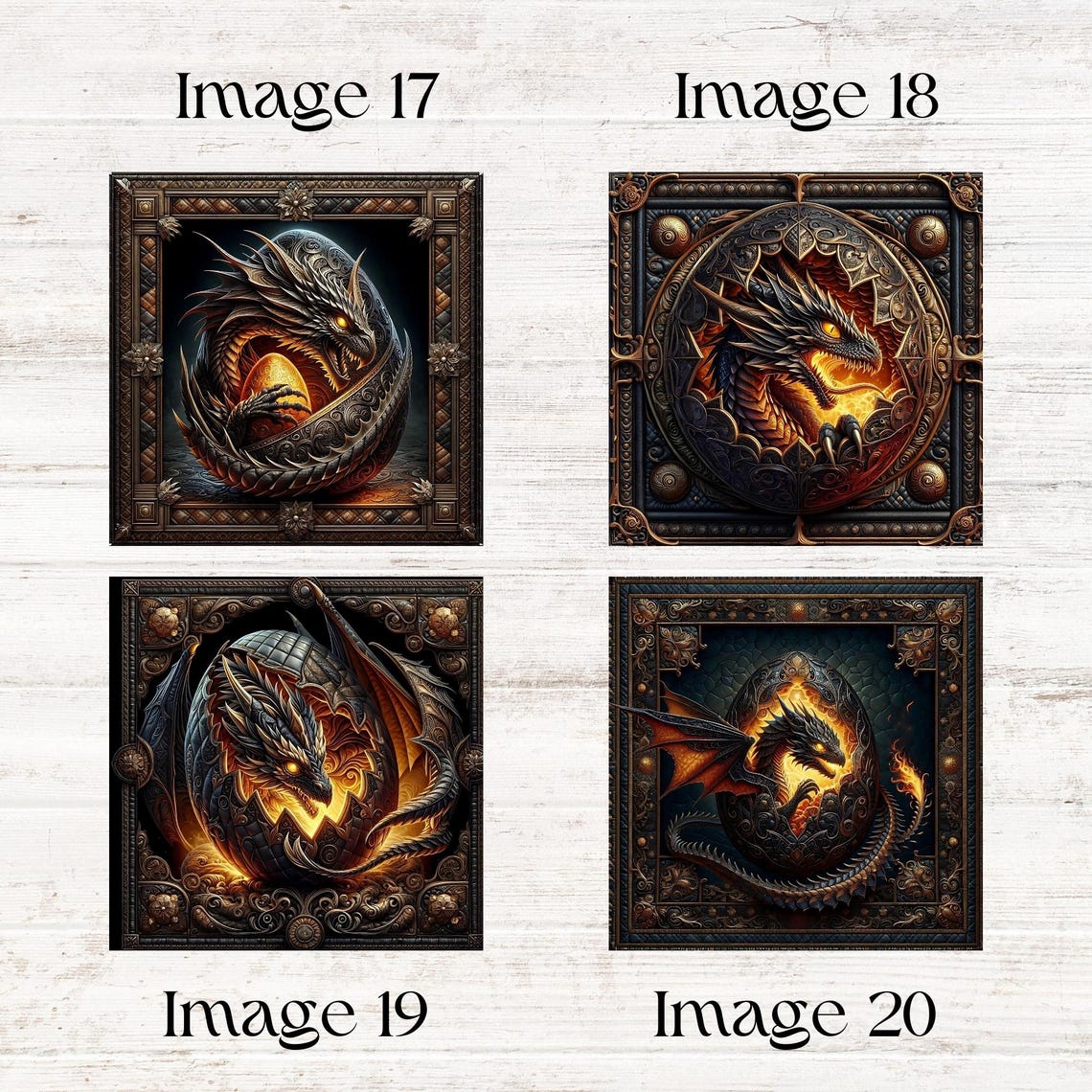 Inferno Guardians Majestic Dragon Blaze Fabric Panels 20 Unique Designs ...