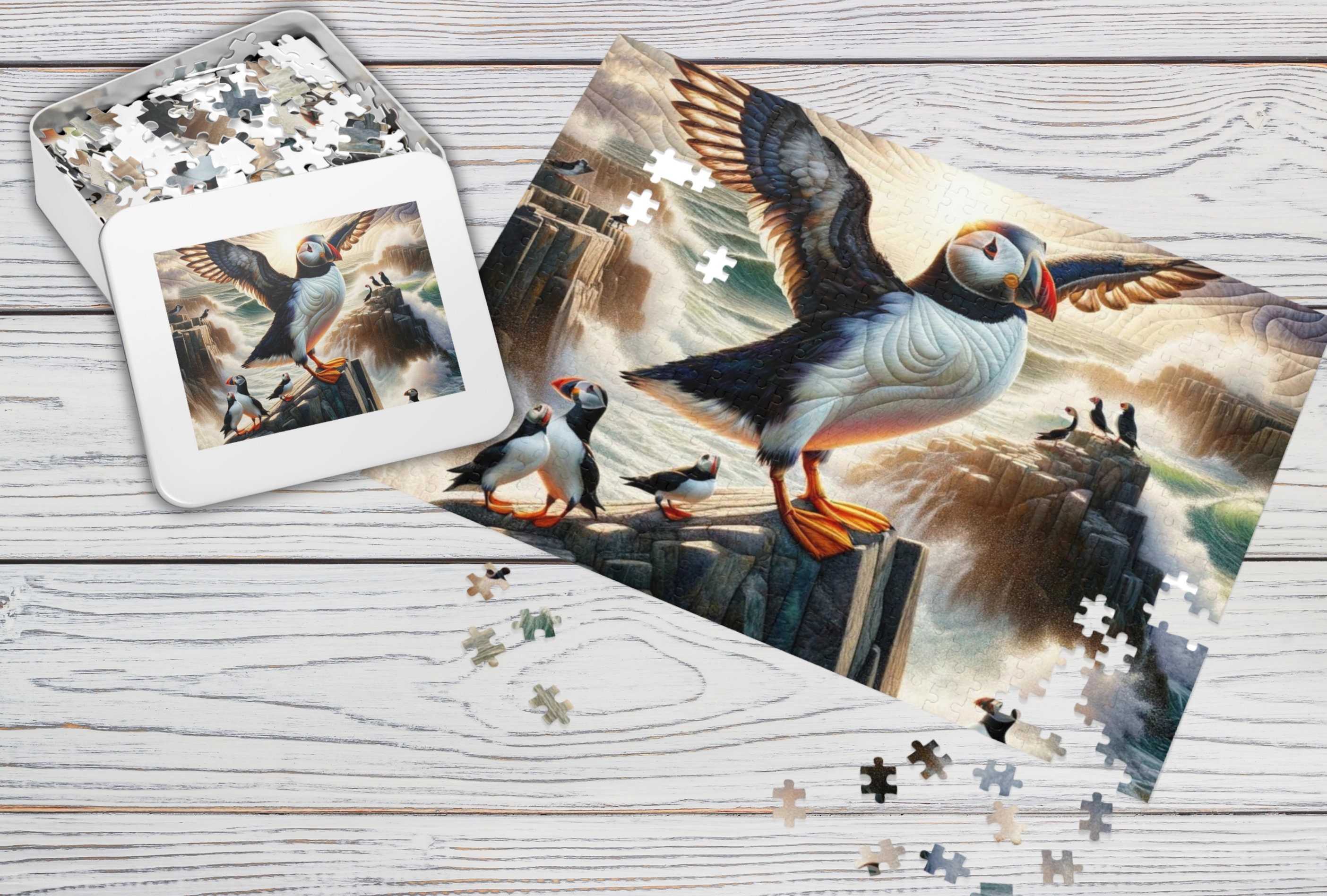 Crest of Harmony the Puffins Flight Puzzle, Table Puzzle for Puzzle ...