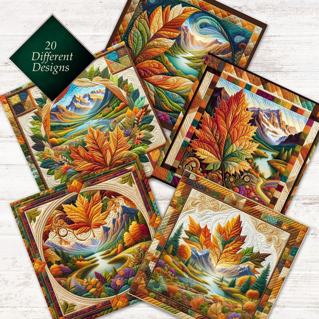 Autumn’s Mountain Majesty Fabric Panels - 20 Unique Designs for Sewing ...