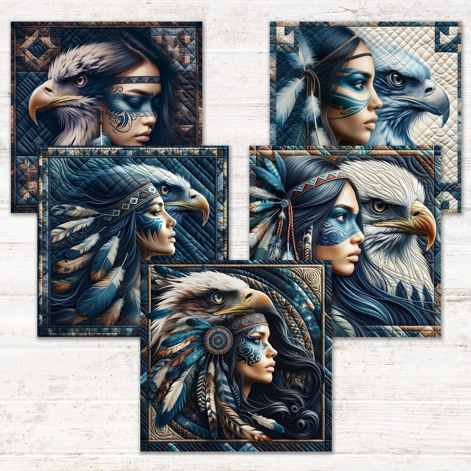 Spirit of the Sky Guardian Fabric Panels 20 Unique Designs for Sewing ...