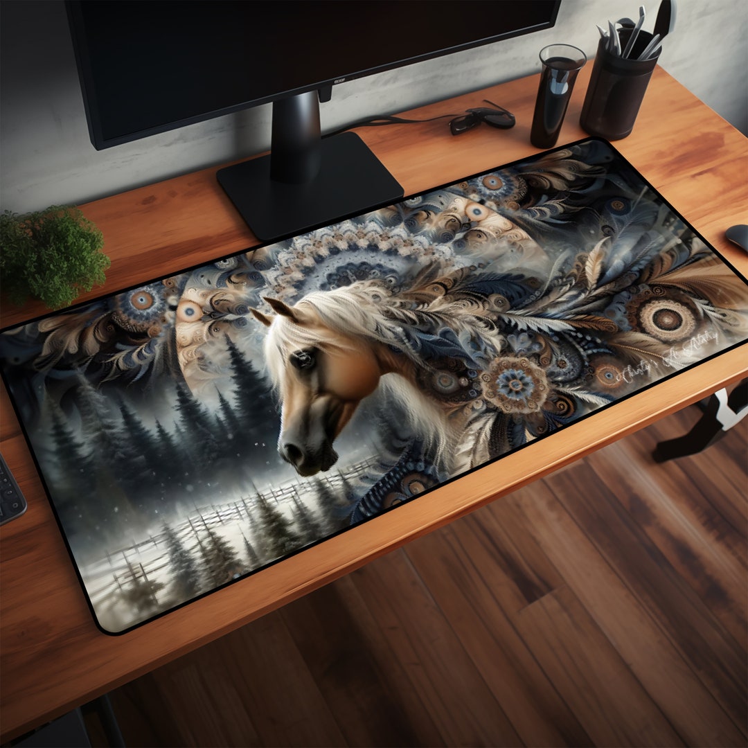 Ethereal Palomino Vision Premium Desk Mat, Meduim Mouse Pad, Extra ...