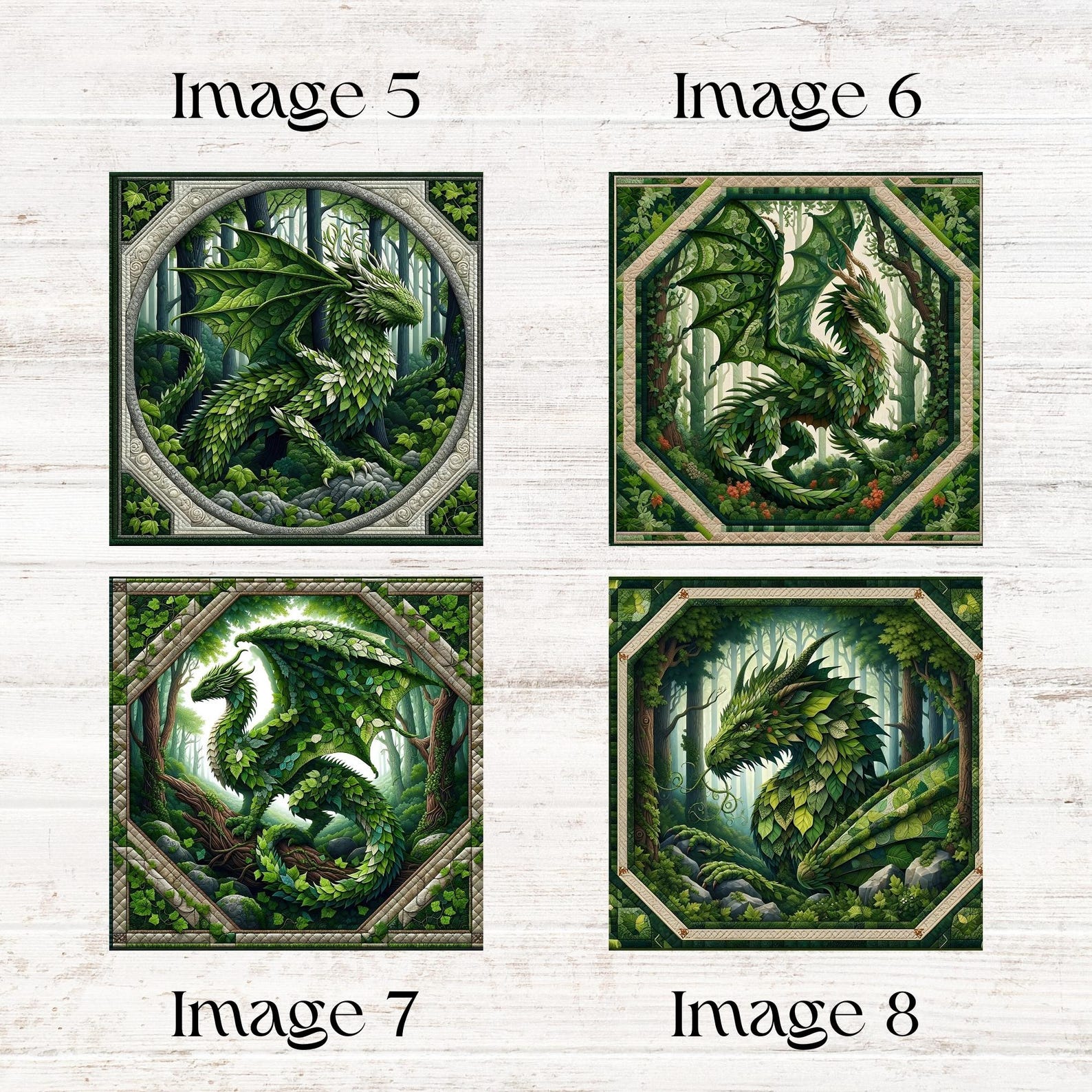 Enchanted Forest Guardians Fabric Panels - 20 Unique Designs for Sewing ...