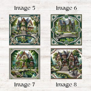 Enchanted Cottage Retreat Fabric Panels - 20 Unique Designs for ...