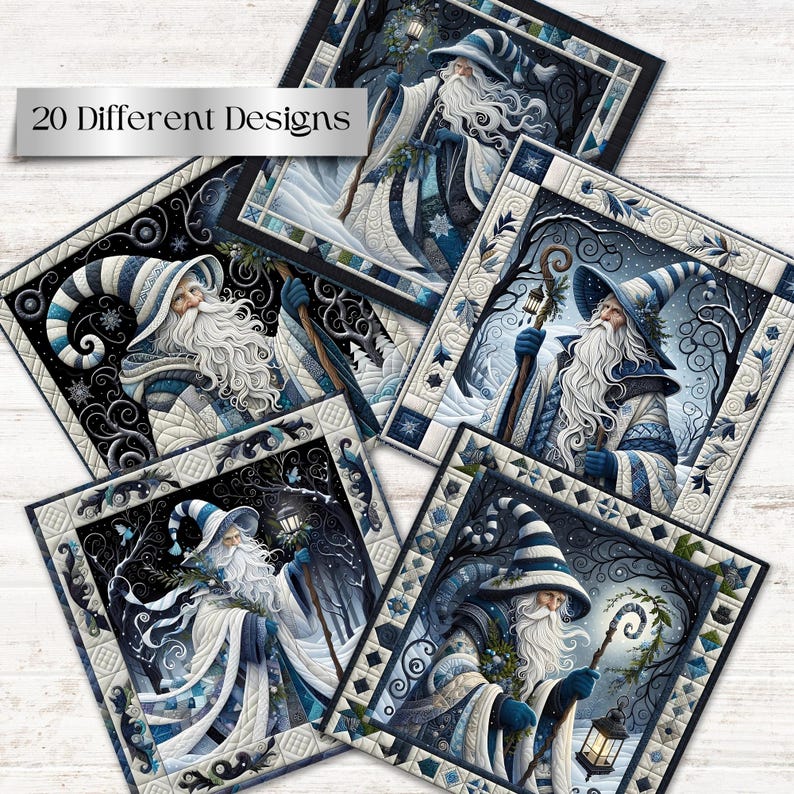 Winter Wizard Elegance Fabric Panels - 20 Unique Designs for Sewing ...