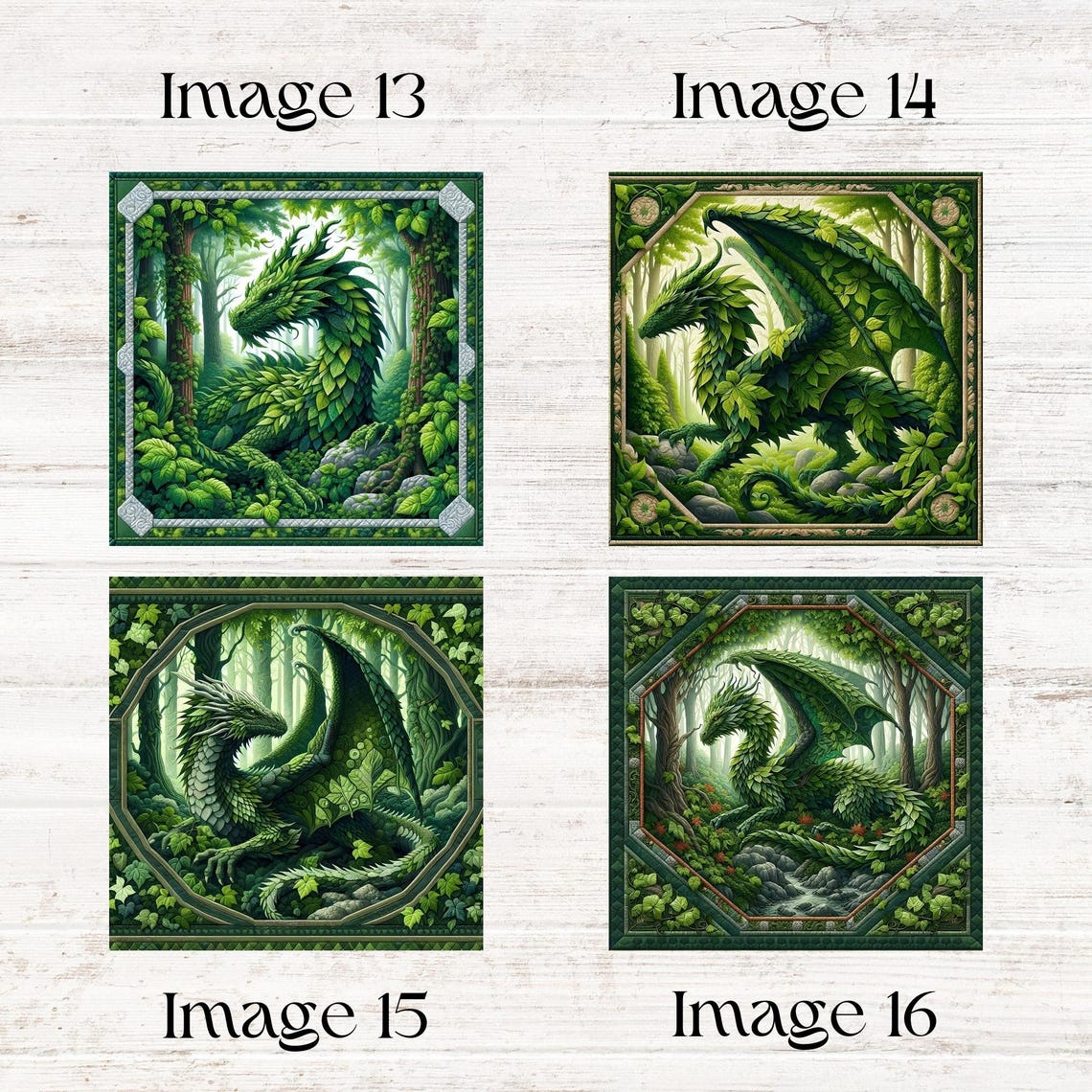 Enchanted Forest Guardians Fabric Panels - 20 Unique Designs for Sewing ...