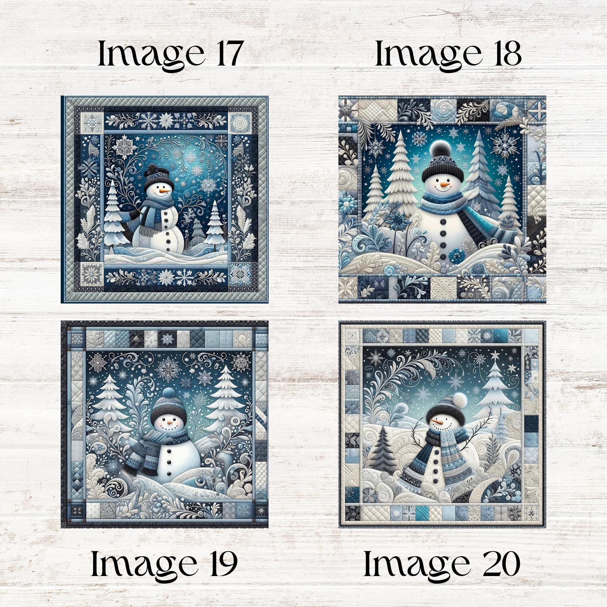 Frosty Fun Enchanted Snowman Fabric Panels - 20 Unique Designs for ...