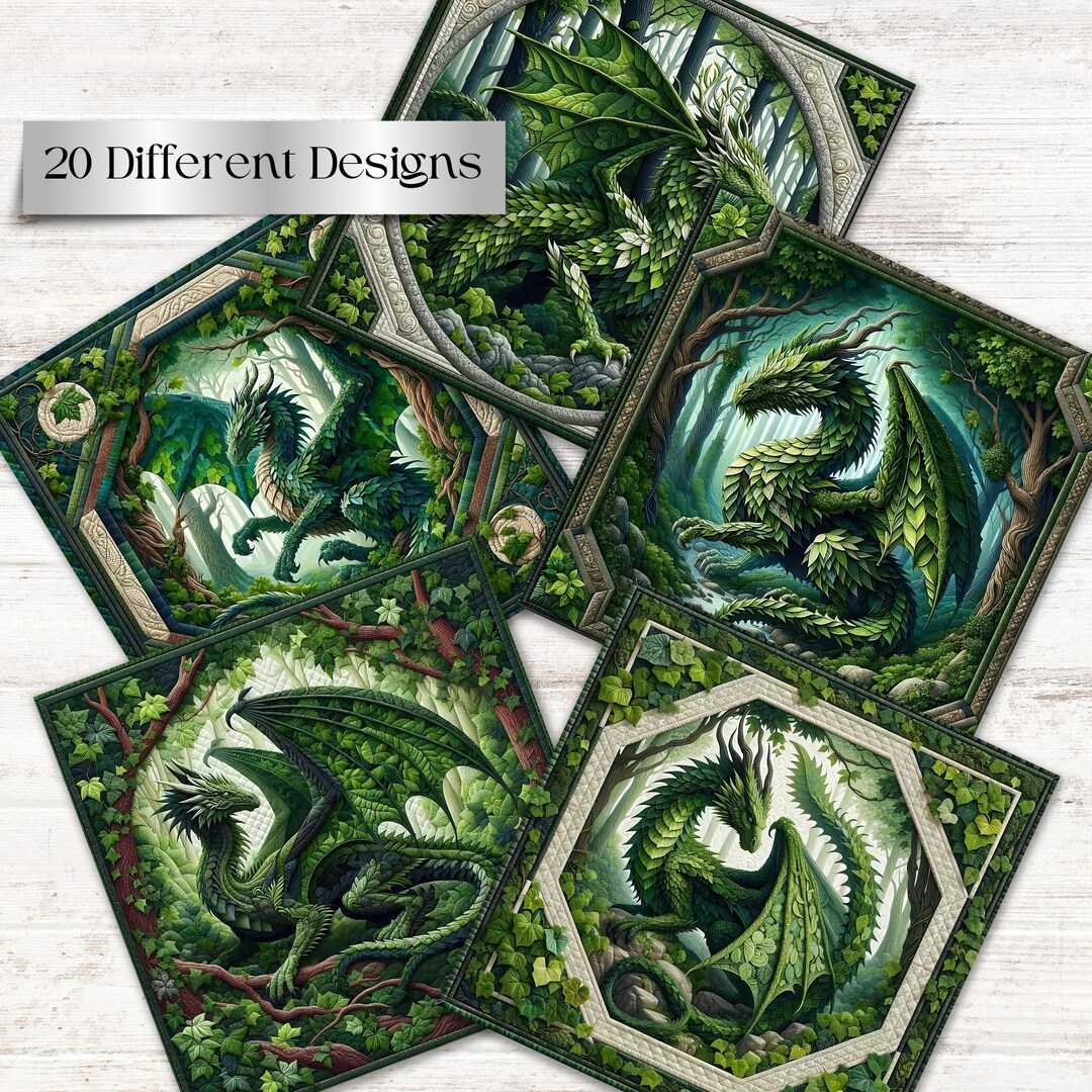 Enchanted Forest Guardians Fabric Panels - 20 Unique Designs for Sewing ...