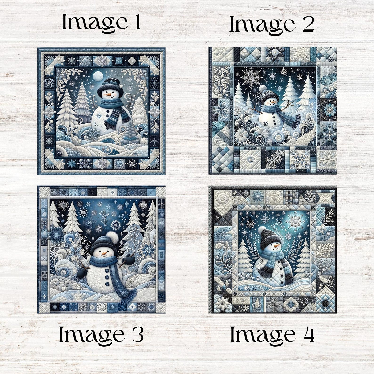 Frosty Fun Enchanted Snowman Fabric Panels - 20 Unique Designs for ...