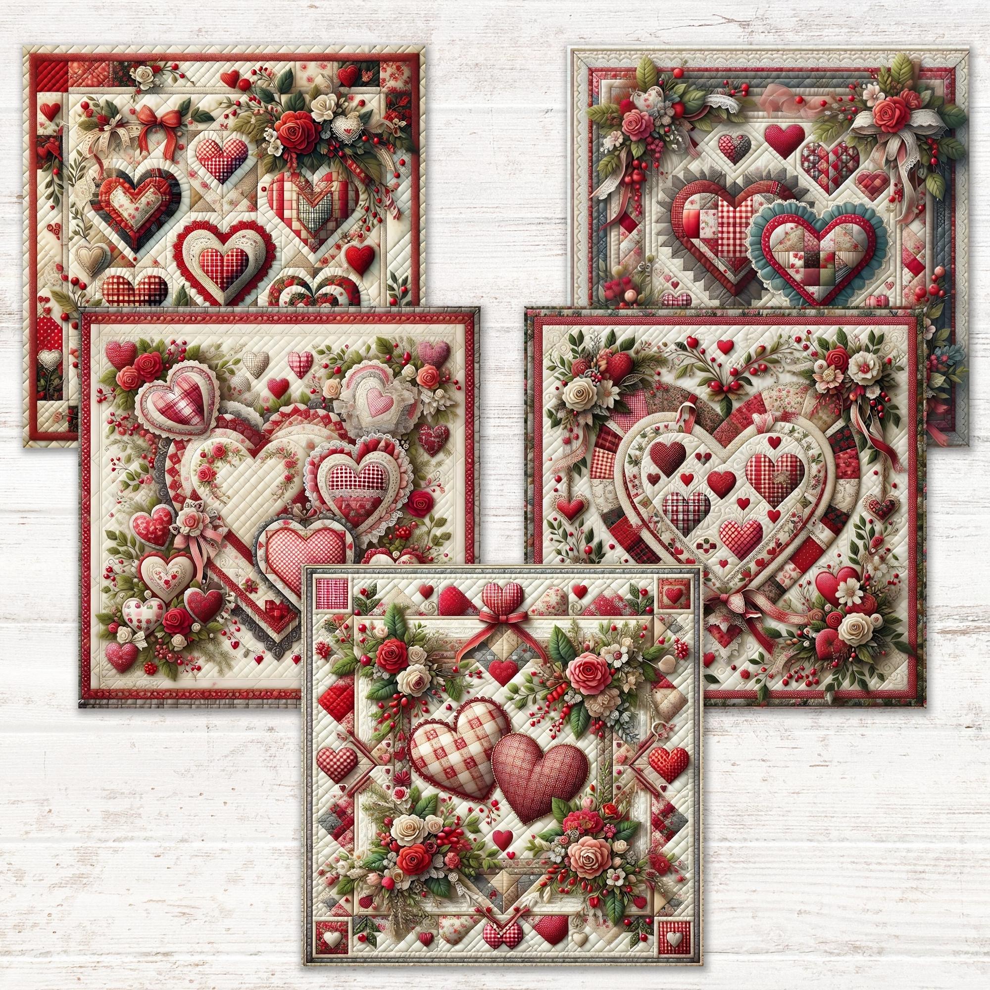 Quilted Treasures of the Heart Fabric Panels - 20 Unique Designs for ...