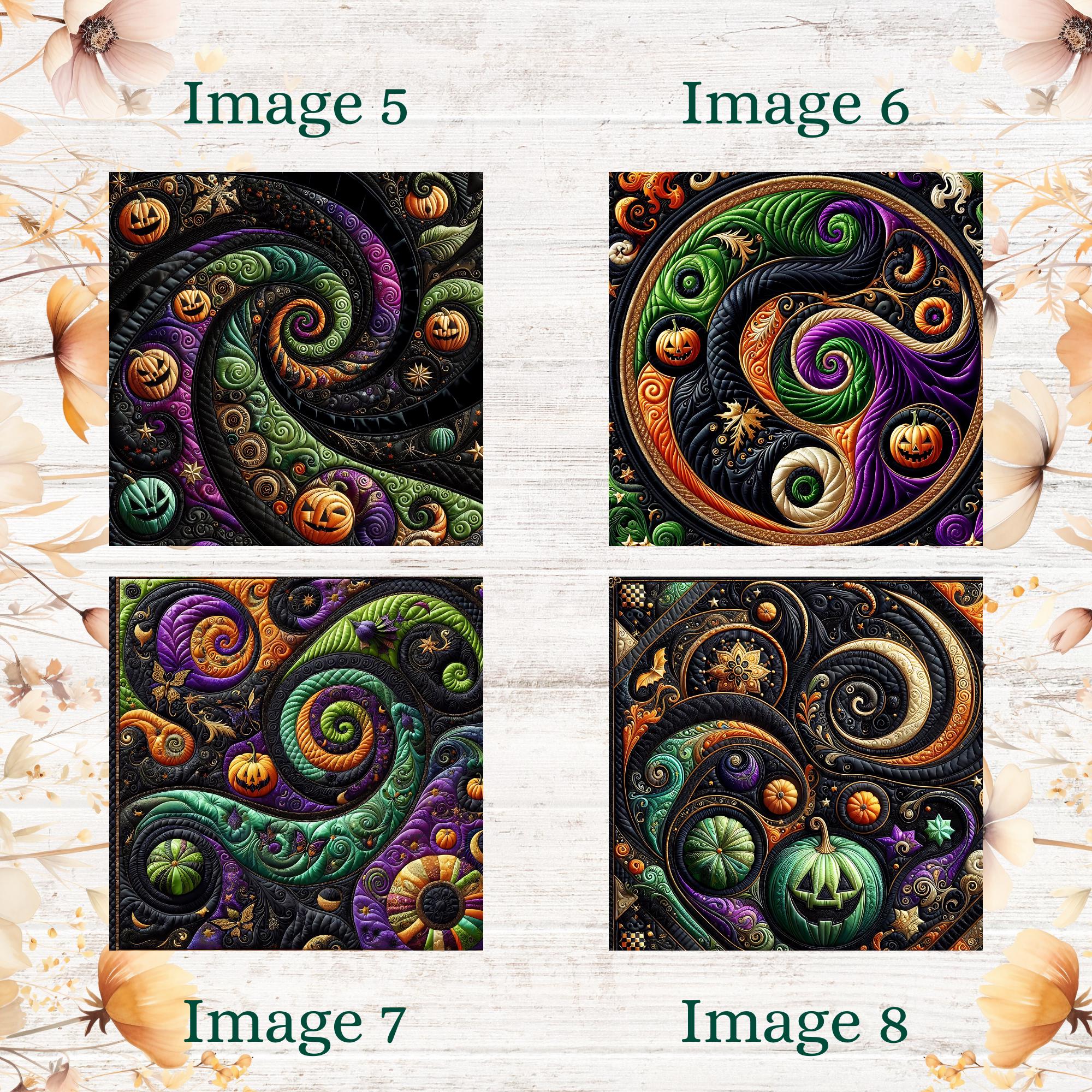 Spooky Swirls and Halloween Whirls Fabric Panels 20 Unique Designs for ...