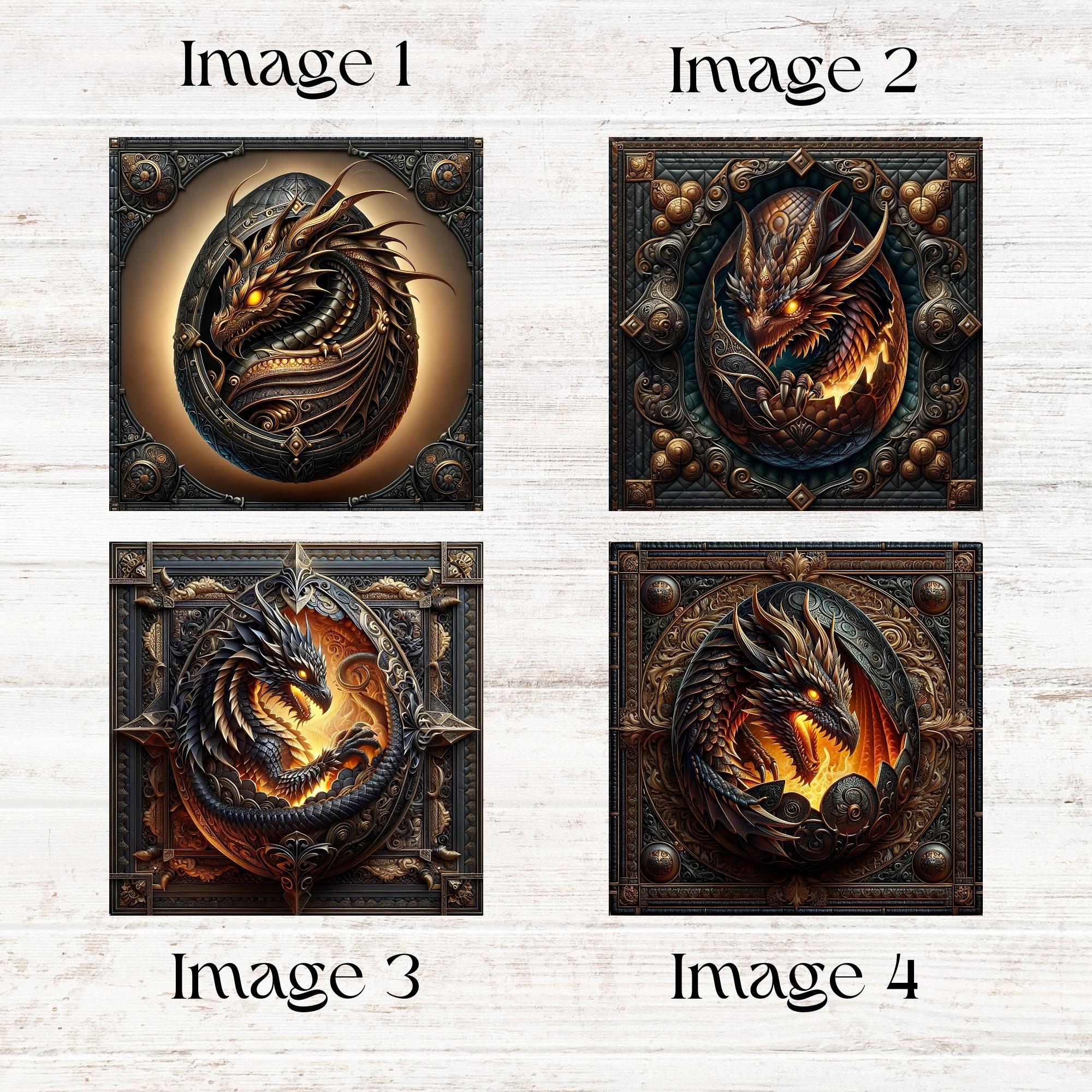 Inferno Guardians Majestic Dragon Blaze Fabric Panels 20 Unique Designs ...