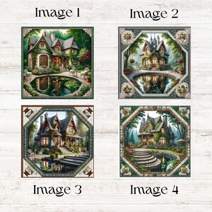 Enchanted Cottage Retreat Fabric Panels - 20 Unique Designs for ...