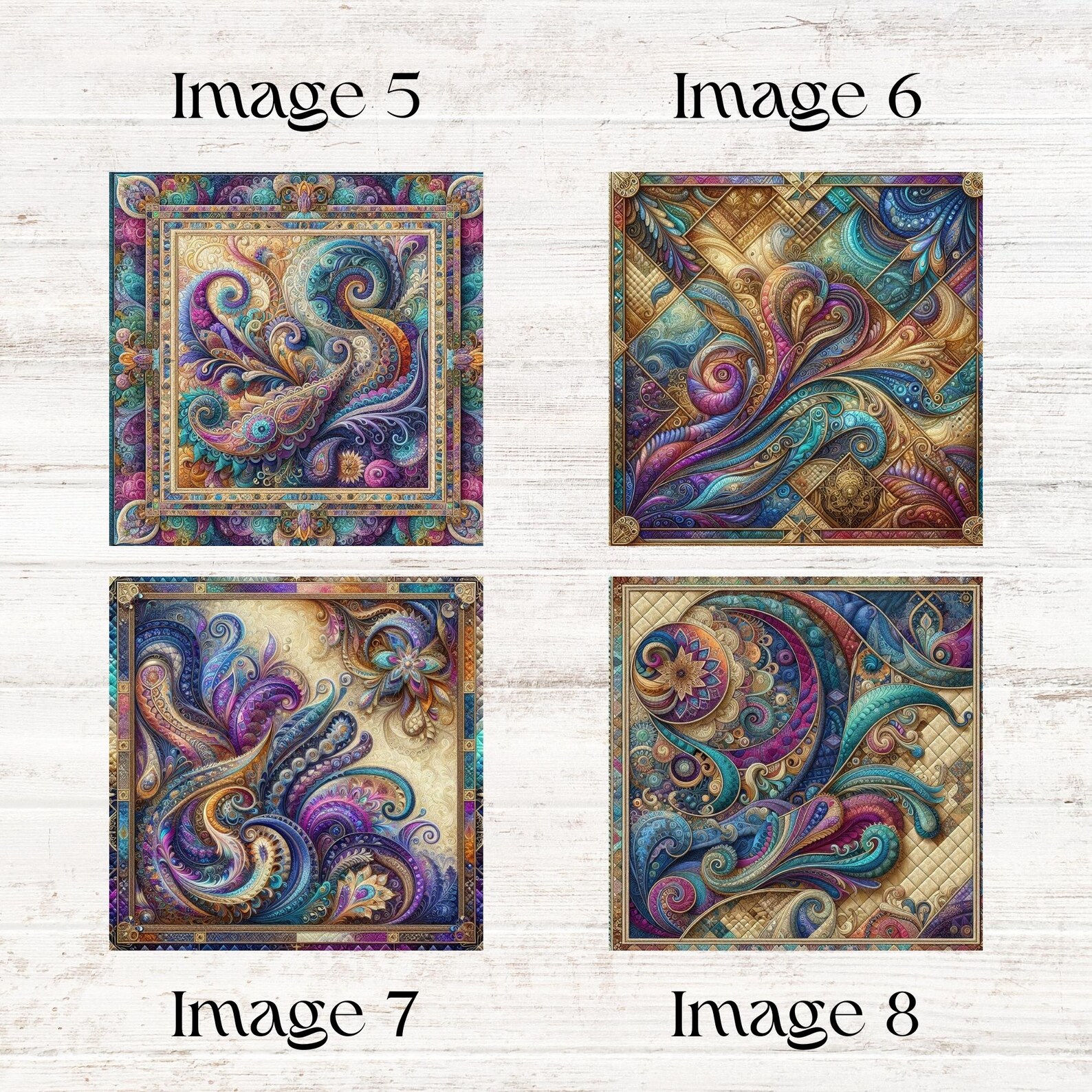 Paisley Dreams of Stardust Fabric Panels 20 Unique Designs for Quilting ...